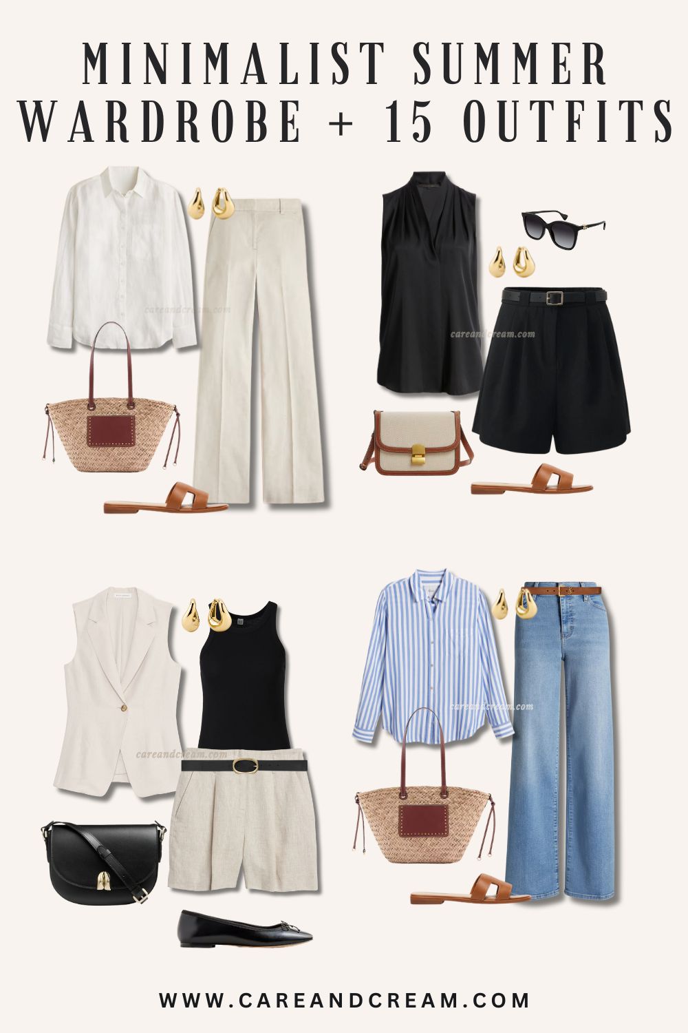 Minimalist Summer Wardrobe: 14 Essentials, 15 Everyday Outfits